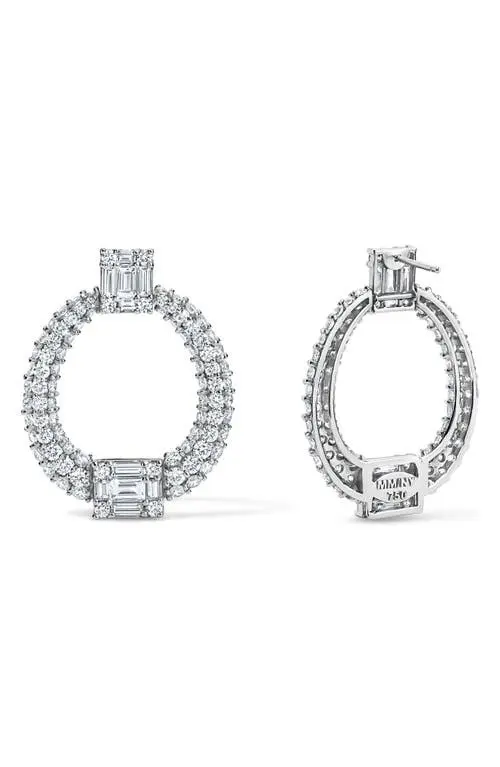 MINDI MOND 18k Gold Diamond Doorknocker Drop Earrings