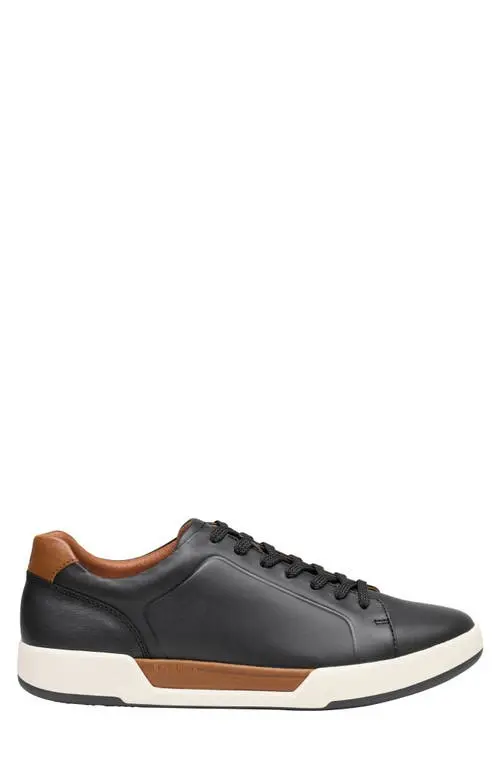 Johnston & Murphy Kendall Anson Lace To Toe Sneaker - Black Full Grain