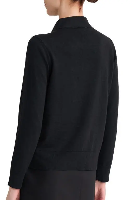 KASPER Pin Tie Sweater - Black