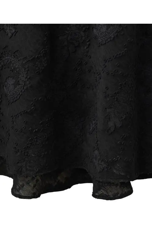 Mango Embroidered Chiffon Slipdress