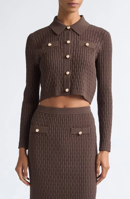 TOCCIN Posie Collared Jacket - Espresso