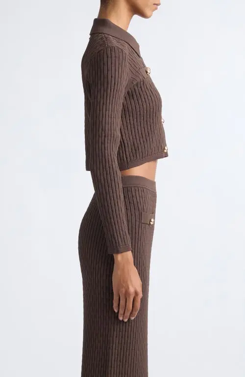 TOCCIN Posie Collared Jacket - Espresso