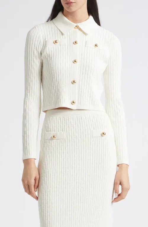 TOCCIN Posie Collared Jacket - Ivory