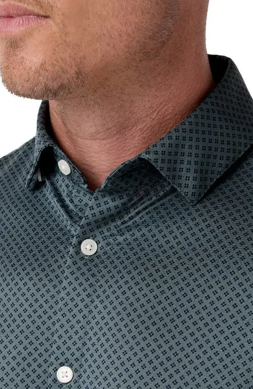 Mizzen+main Halyard Trim Fit Clover Performance Button-up Shirt