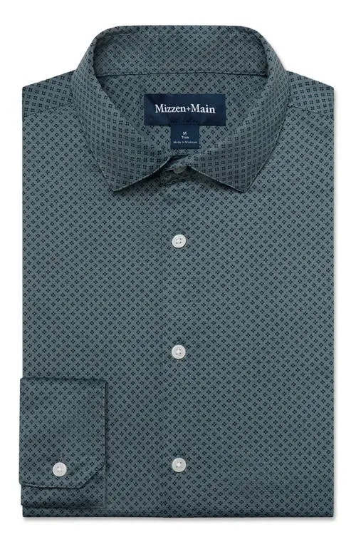 Mizzen+main Halyard Trim Fit Clover Performance Button-up Shirt