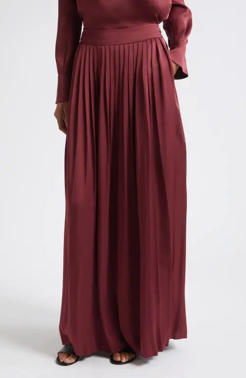 TOCCIN Dillon Pleated Skirt - Wine