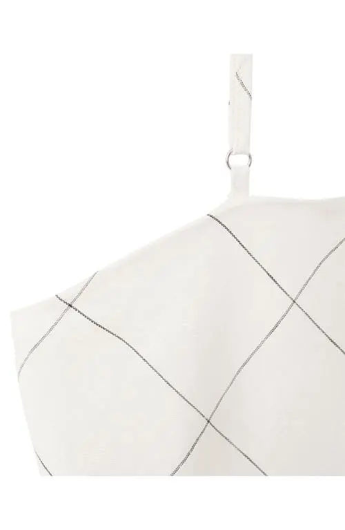 Mango Check Linen Halter Top