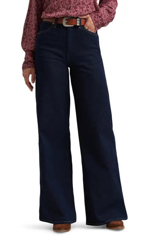 Wrangler High Waist Wide Leg Jeans - Denim Lines