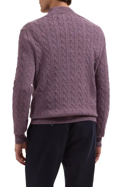 Bugatchi Half Zip Merino Wool Sweater