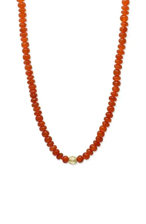 Anzie Boheme Smooth Carnelian Beaded Necklace