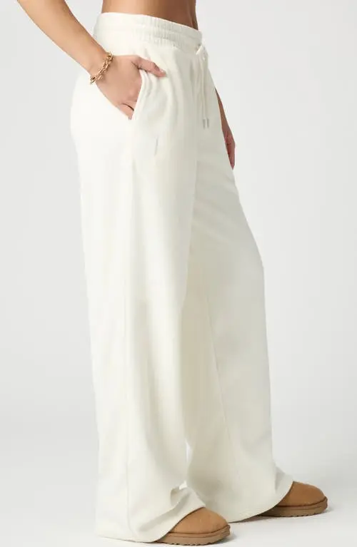 FLORENCE BY MILLS Polar Fleece Wide Leg Sweatpants - Jet Stream