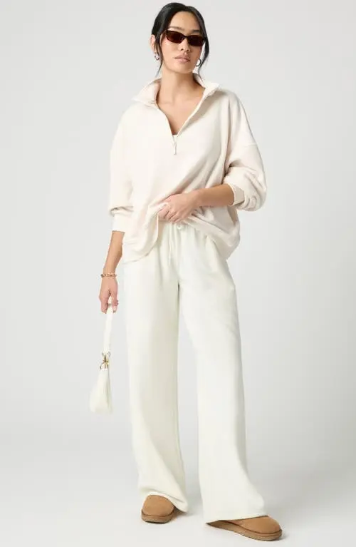 FLORENCE BY MILLS Polar Fleece Wide Leg Sweatpants - Jet Stream