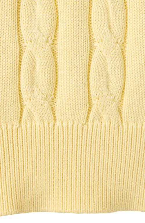Mango Cable Stitch Sweater - Pastel Yellow