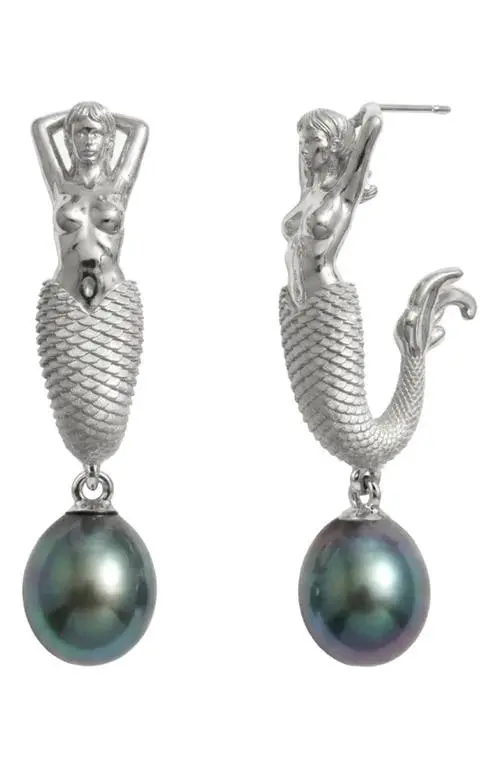 AWE INSPIRED Siren Tahitian Pearl Drop Earrings