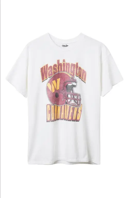 Junk Food Washington Commanders Throwback Helmet Cotton Graphic T-shirt - White