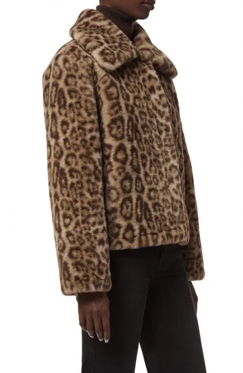 Apparis Elis Leopard Faux Fur Coat