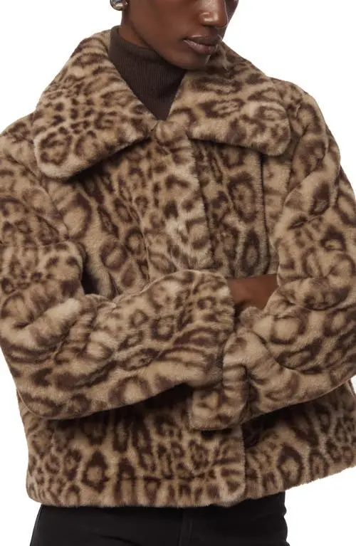 Apparis Elis Leopard Faux Fur Coat