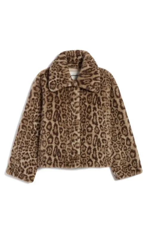 Apparis Elis Leopard Faux Fur Coat