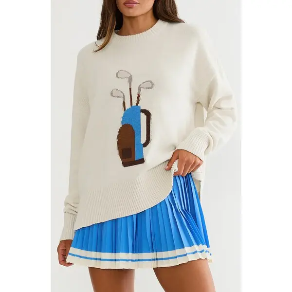 Beach Riot Callie Crewneck Sweater - Opal Sky