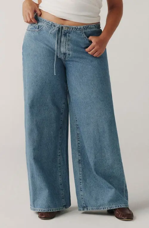 Warp + Weft The Big Easy Drawstring Wide Leg Jeans - Cleo