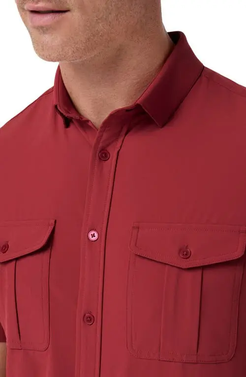 Mizzen+main Leeward Tailgate Performance Short Sleeve Button Up Shirt