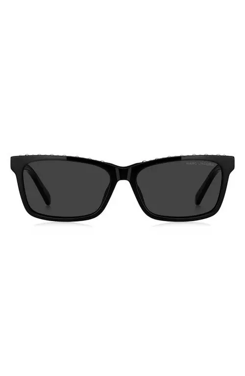 Marc Jacobs 54mm Rectangular Sunglasses - Black/grey