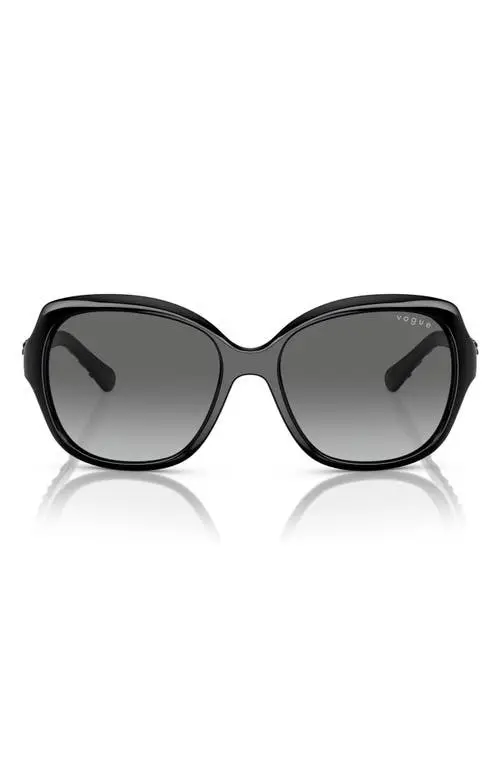 VOGUE 56mm Gradient Square Sunglasses - Black/grey Gradient
