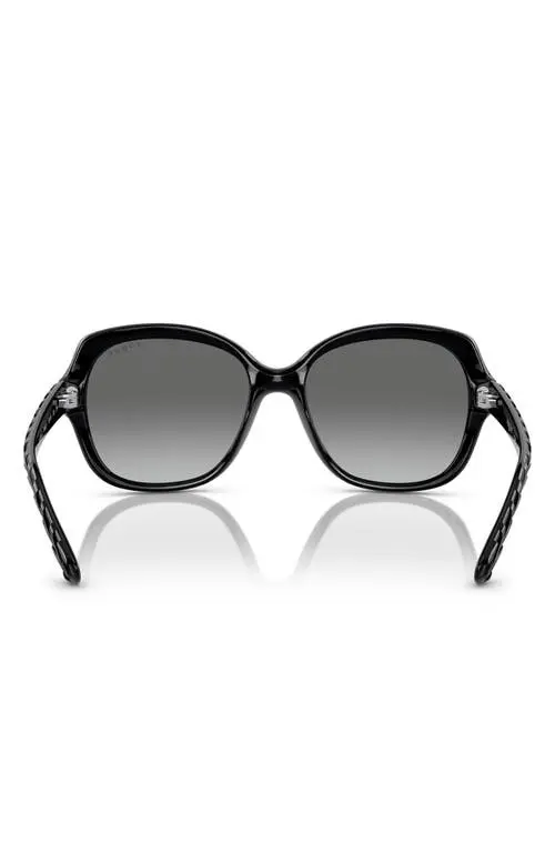 VOGUE 56mm Gradient Square Sunglasses - Black/grey Gradient