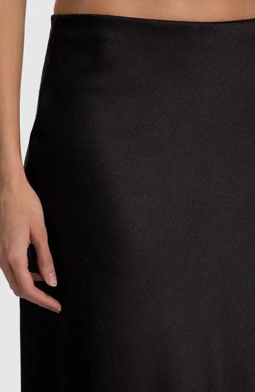 Alice + Olivia Maeve Back Slit Stretch Wool Midi Skirt