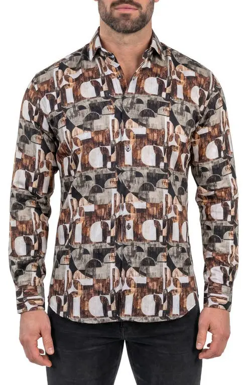MACEOO Fibonacci Contemporary Fit Button-up Shirt