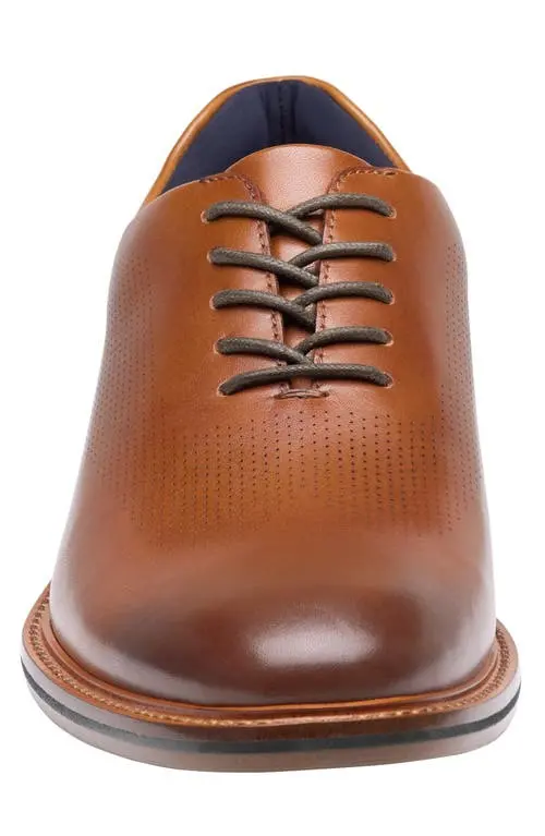 Johnston & Murphy Conard 2.0 Perforated Leather Oxford - Tan Full Grain