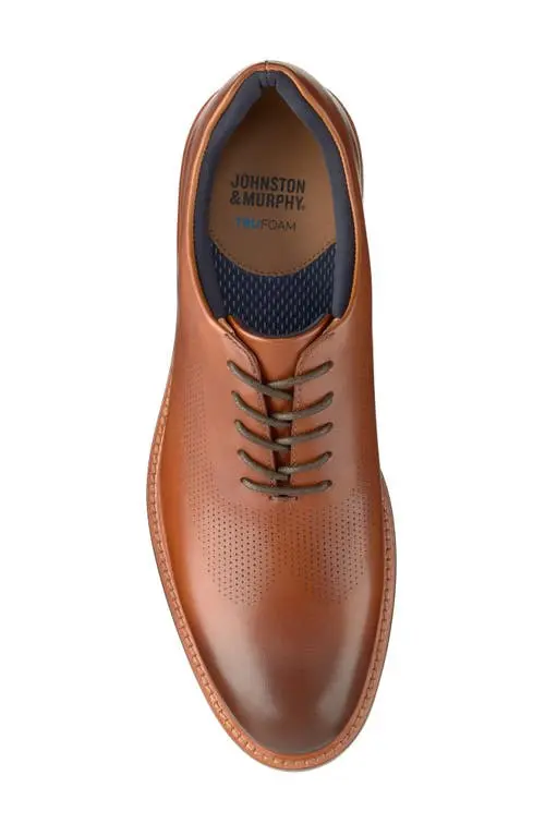 Johnston & Murphy Conard 2.0 Perforated Leather Oxford - Tan Full Grain