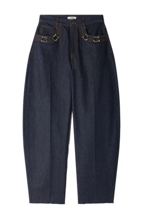 Sandro Barrel Jeans With Metal Details