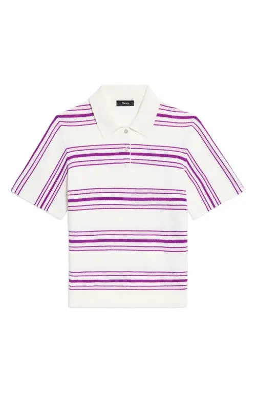 Theory Stripe Cashmere Polo