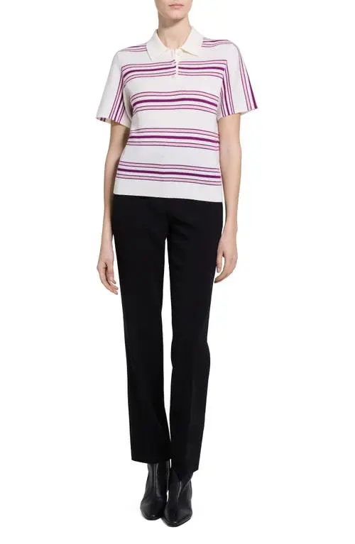Theory Striped Cashmere Polo