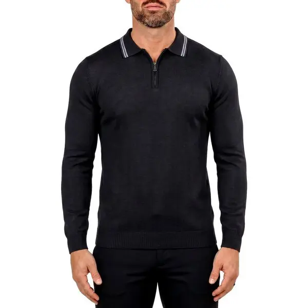MACEOO Quarter Zip Merino Wool Sweater