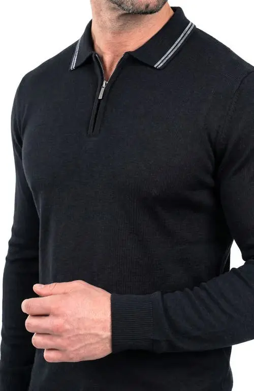 MACEOO Quarter Zip Merino Wool Sweater