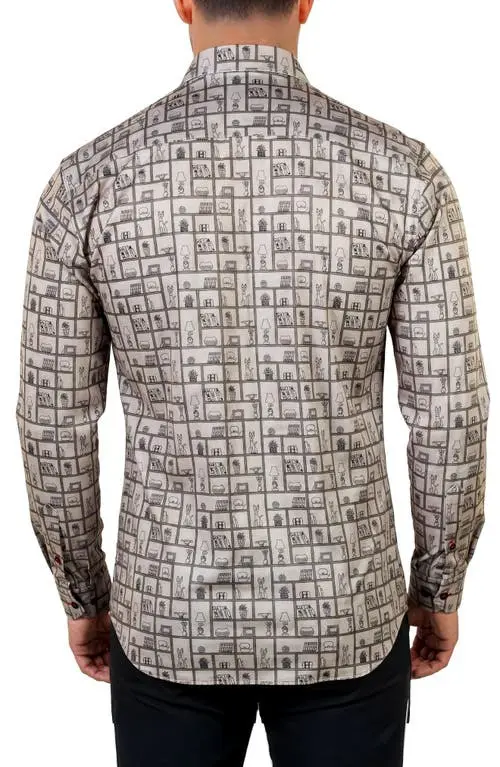 MACEOO Fibonacci Contemporary Fit Button-up Shirt