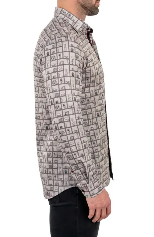 MACEOO Fibonacci Contemporary Fit Button-up Shirt
