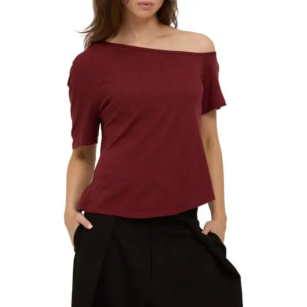 PROJECT SOCIAL T Venice Oversize T-shirt - Dark Cherry