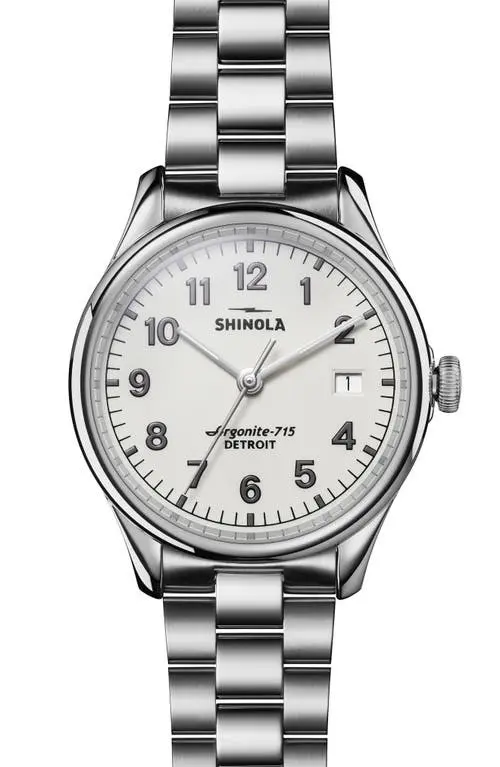 Shinola Gender Inclusive Vinton Bracelet Watch - Silver/alabaster/silver