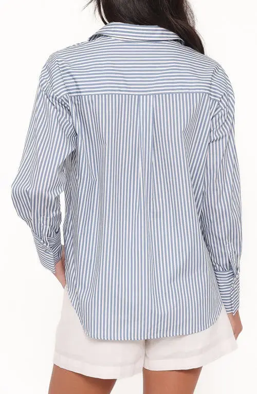 PETAL & PUP Jackson Striped Button Up Cotton Shirt
