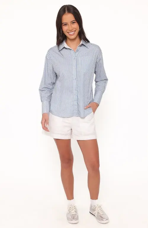PETAL & PUP Jackson Striped Button Up Cotton Shirt