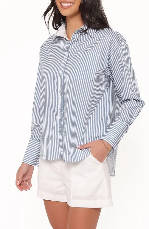PETAL & PUP Jackson Striped Button Up Cotton Shirt