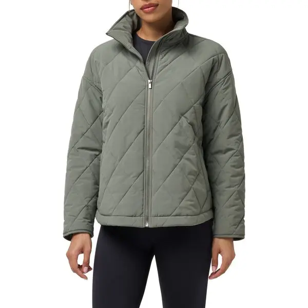 Travis Mathew Quilted Easy Puffer Jacket - Olive Smoke