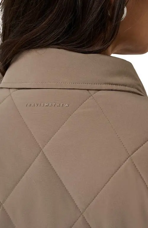 Travis Mathew Quilted Easy Puffer Jacket - Walnut