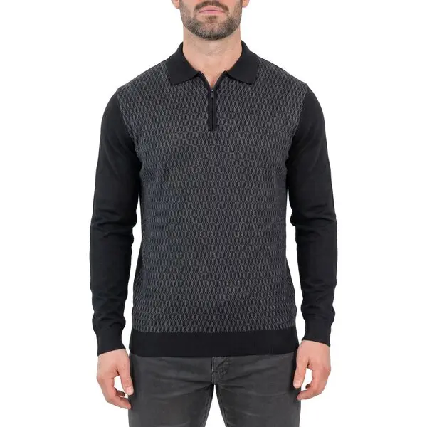 MACEOO Quarter Zip Cotton & Cashmere Sweater