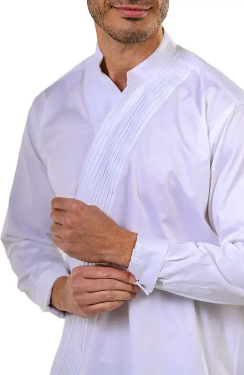 MACEOO Kymono Asymmetric Pleat Button-up Shirt