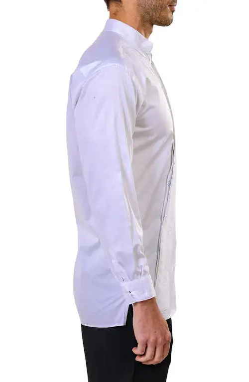 MACEOO Kymono Asymmetric Pleat Button-up Shirt