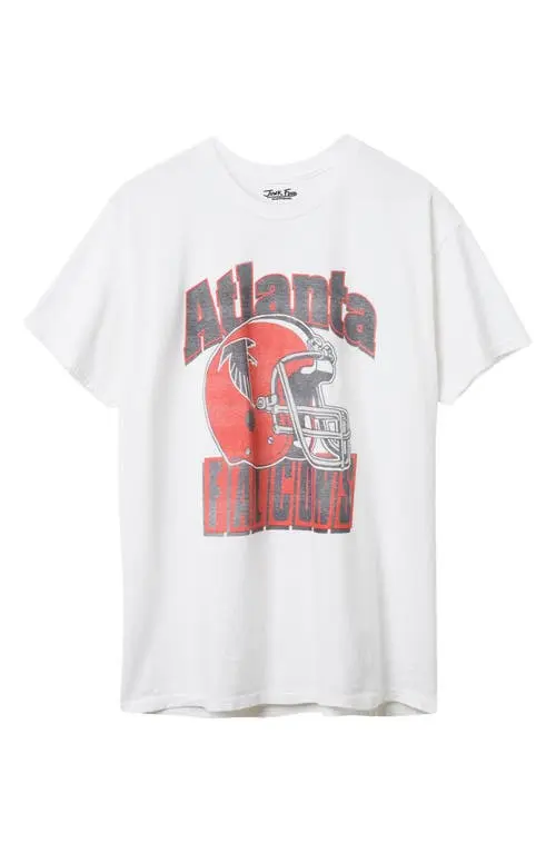 Junk Food Atlanta Falcons Throwback Helmet Cotton Graphic T-shirt - White